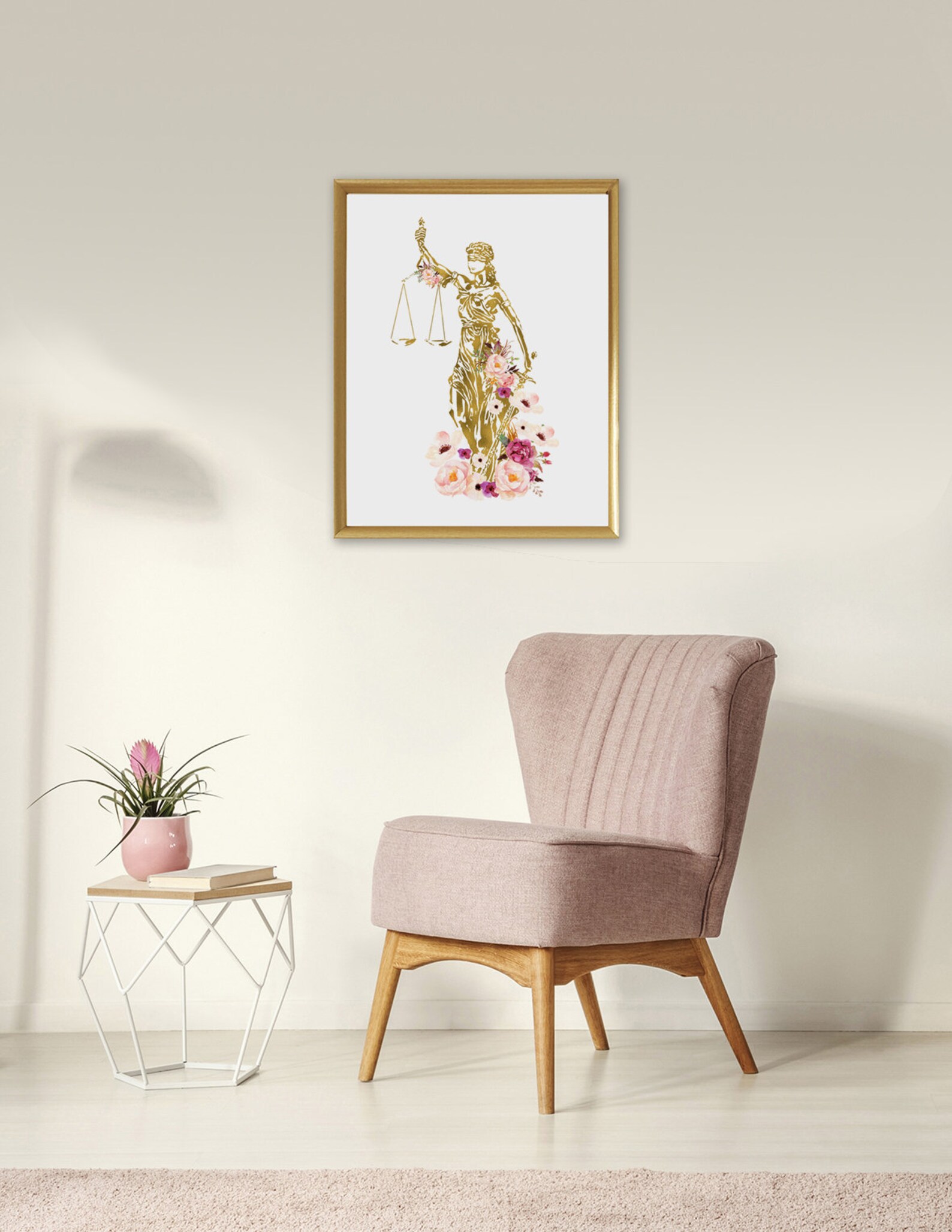 Law Student Gift Lawyer Art Print Floral Lawyer Art Lady of - Etsy