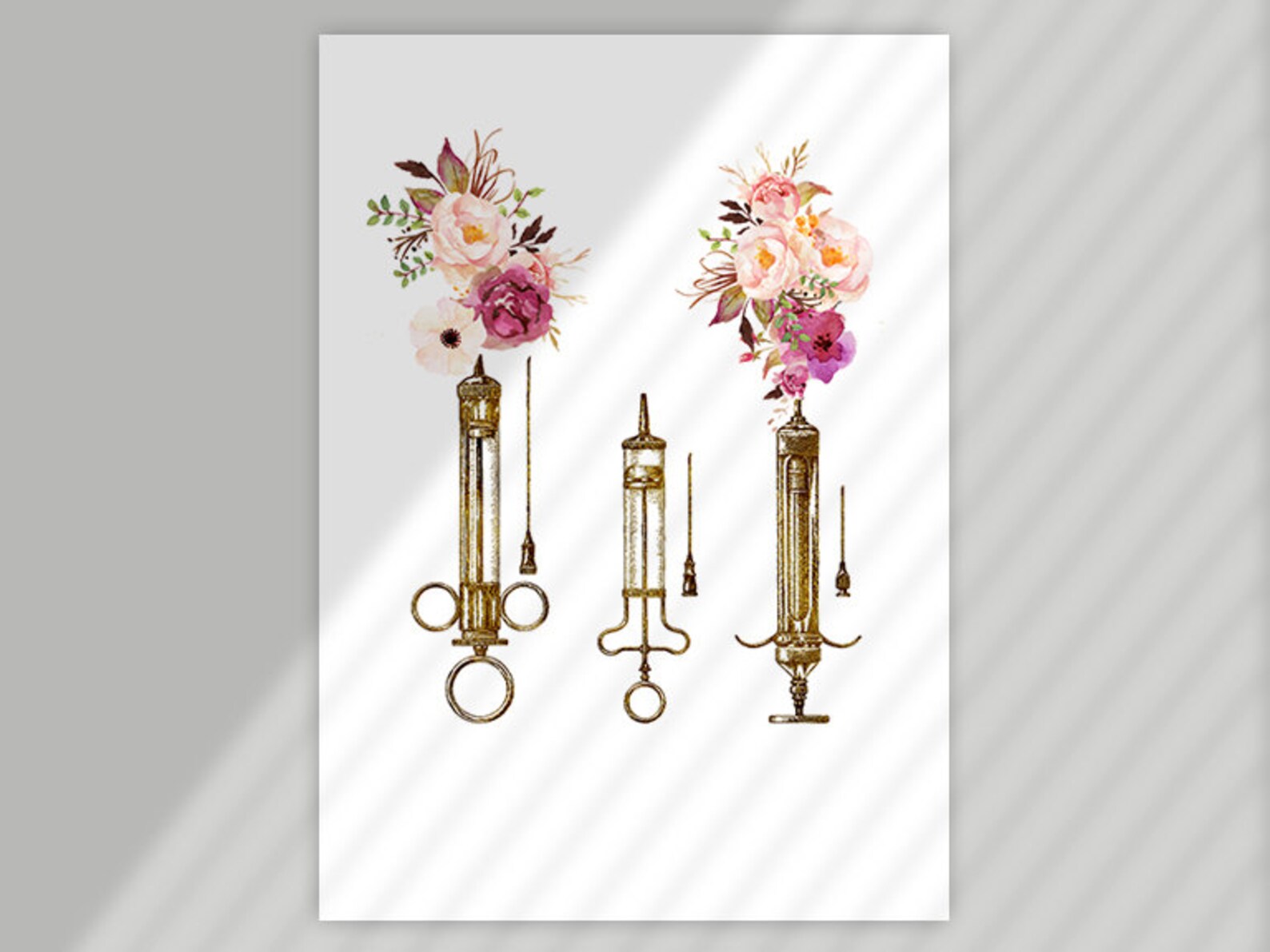 Syringes Art Medical Art Print Nurse Gift Doctor Gift | Etsy