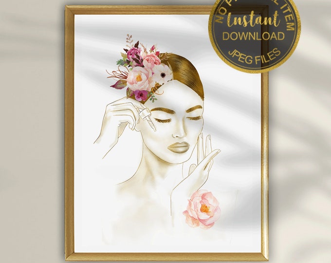 Signs of Facial Aging Rolled Poster, Med Spa Poster, Esthetician Wall ...