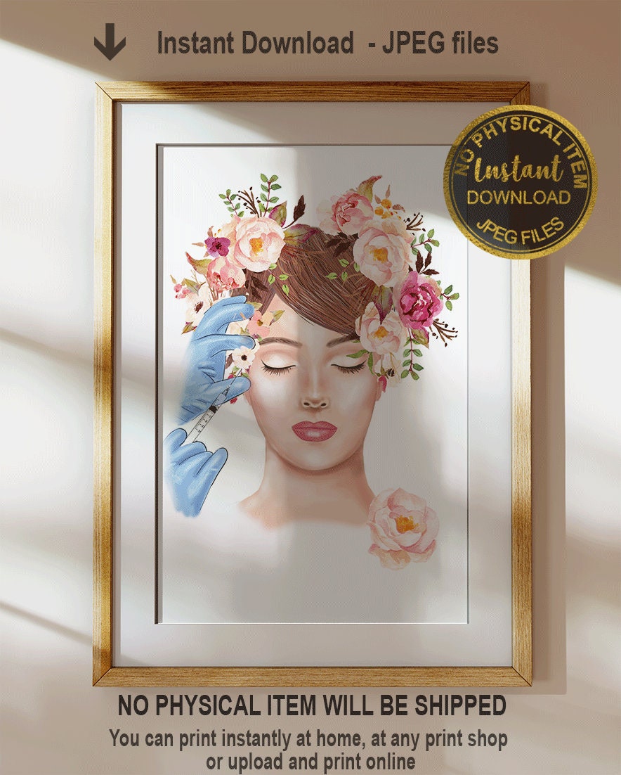 Botox Injection Print Esthetician Gift Dermatologist Art - Etsy