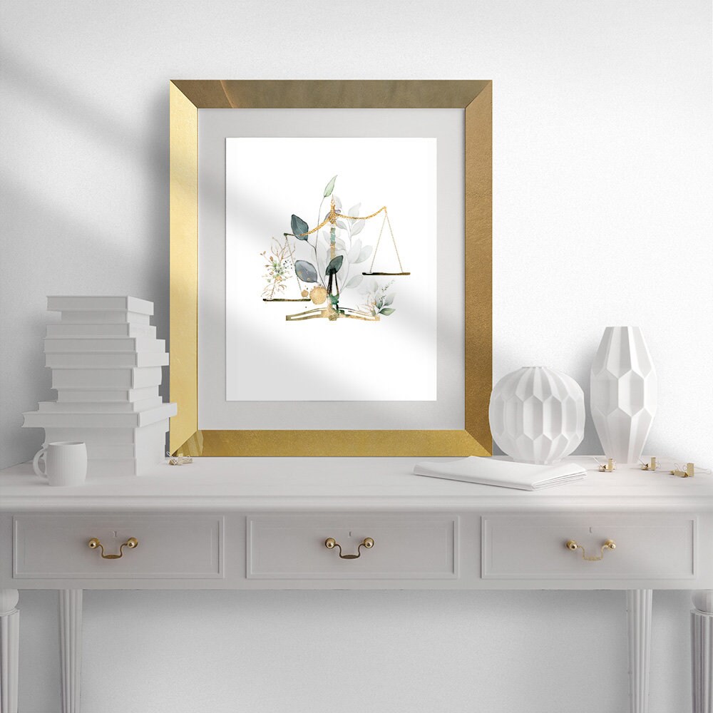 Scales of Justice Artworklawyer Giftlaw Student Gift Lawyer - Etsy Canada