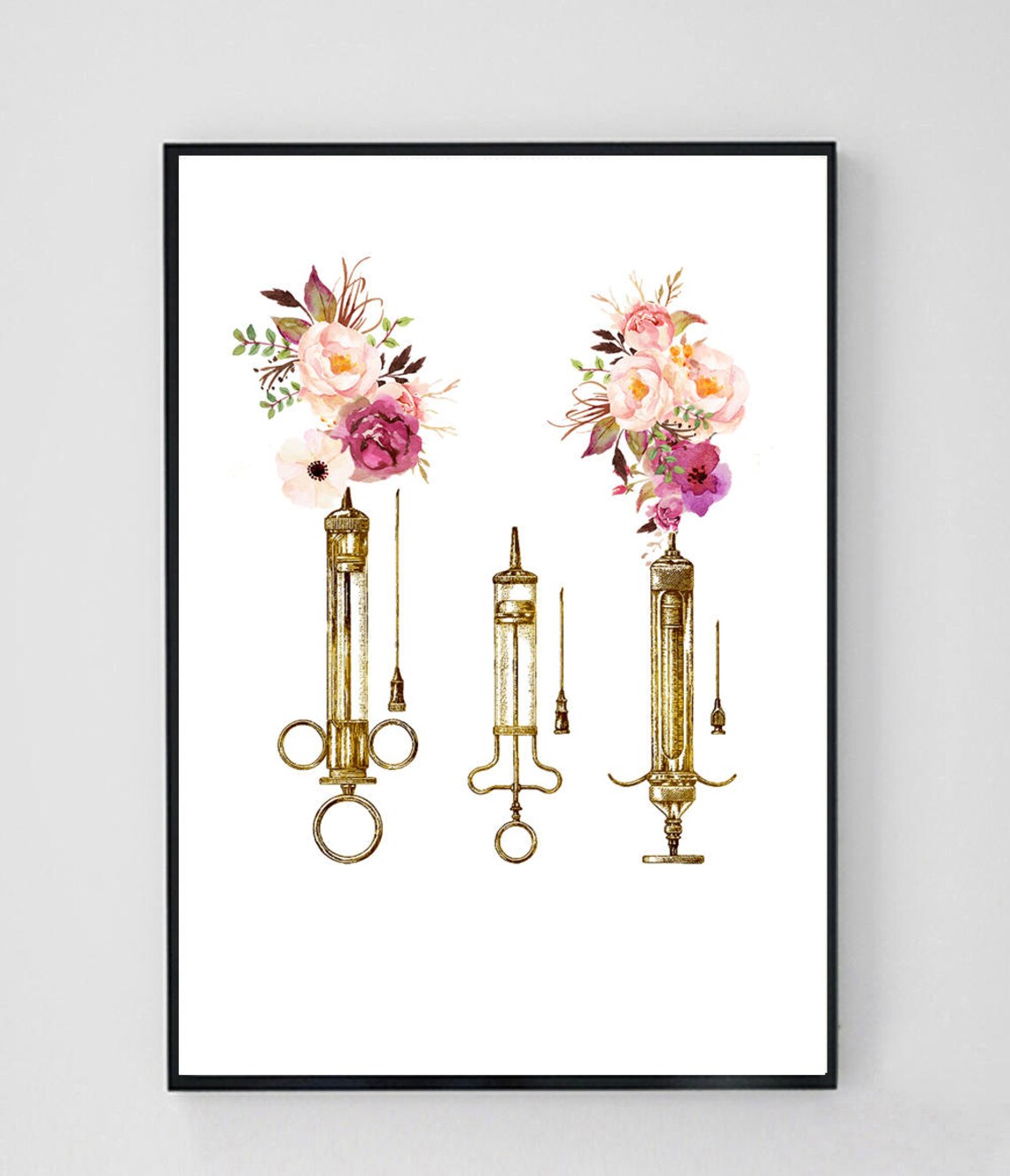 Syringes Art Medical Art Print Nurse Gift Doctor Gift - Etsy