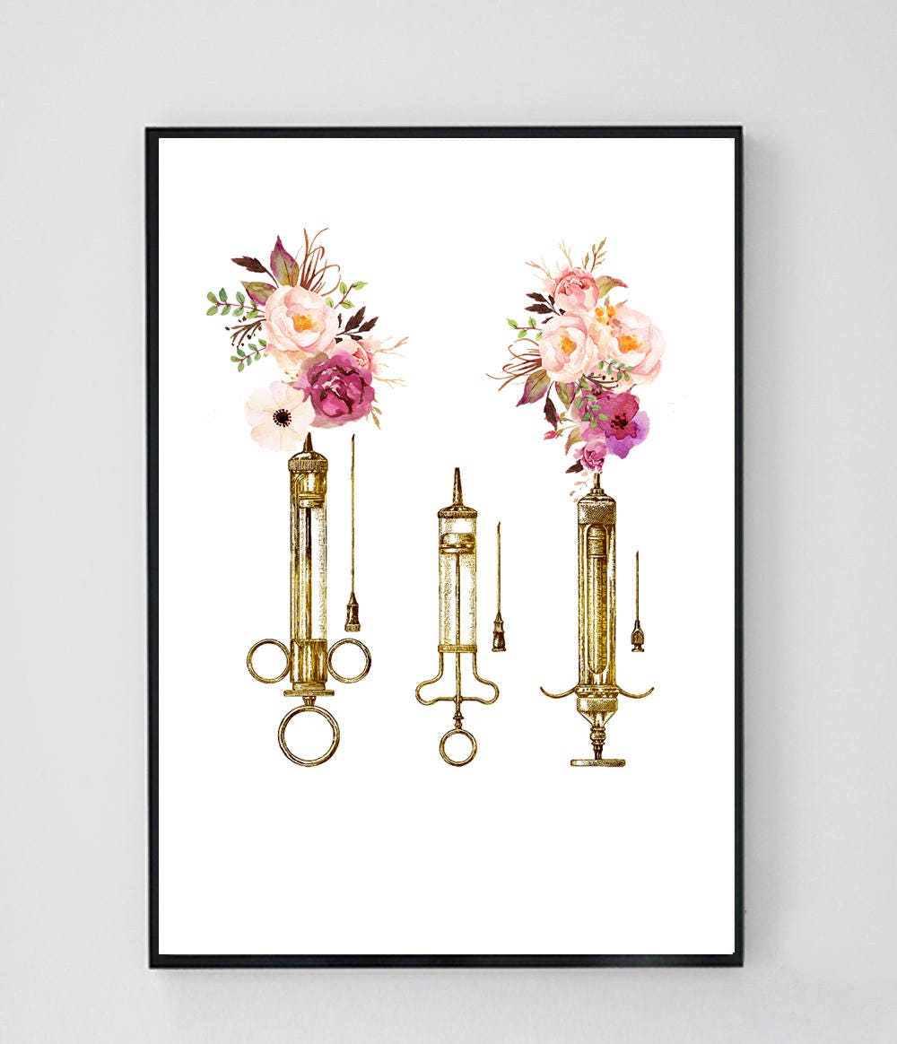 Syringes Art Medical Art Print Nurse Gift Doctor Gift - Etsy