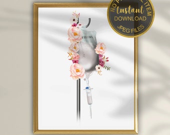 IV Hydration Art IV Infusion Poster IV Therapy Poster Iv - Etsy