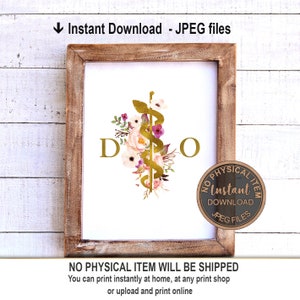 Doctor of Osteopathic Medicine Print, DO Caduceus Print, DO Art ...