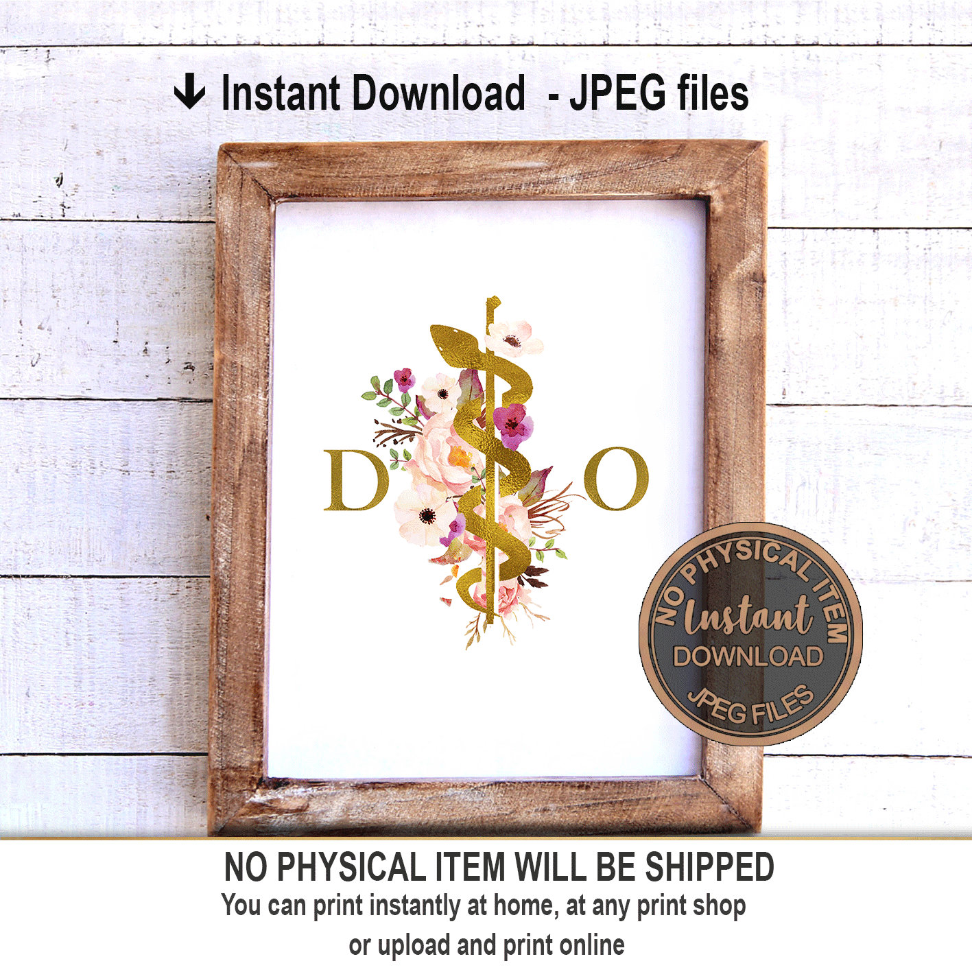 Doctor of Osteopathic Medicine Print DO Caduceus Print DO - Etsy