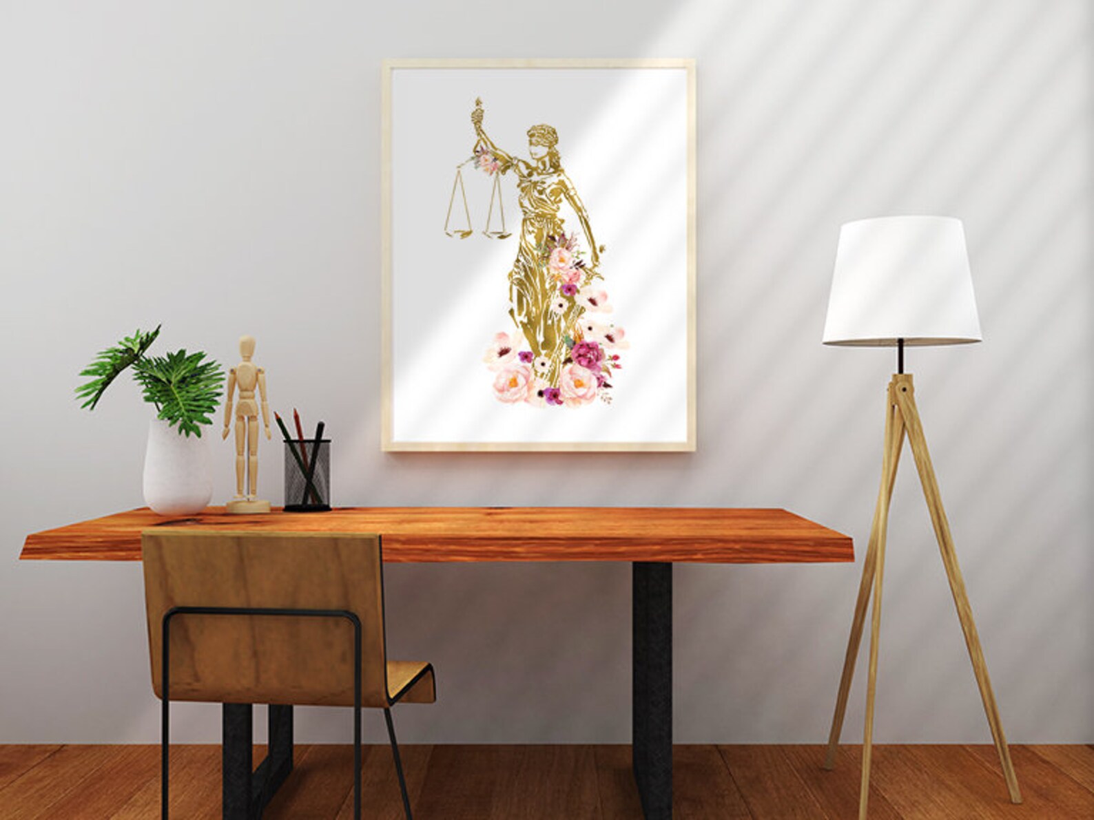 Law Student Gift Lawyer Art Print Floral Lawyer Art Lady of - Etsy