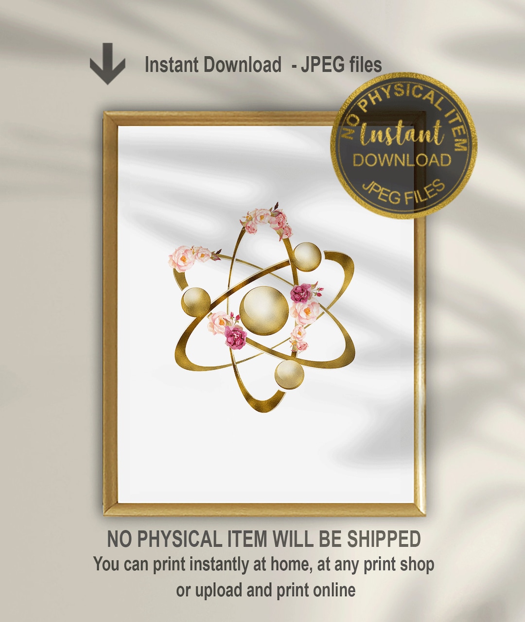 Atom, Atom Symbol Art, Atom Science Art, Graduation Gift, Nuclear ...