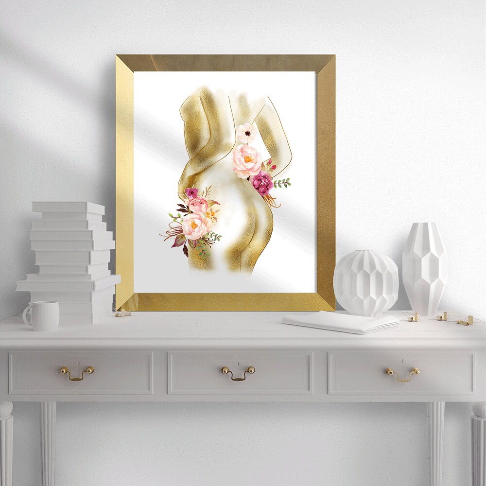 Woman's Body Art Beauty Salon Art Print Esthetician - Etsy