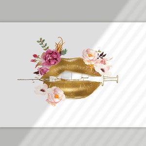 Lip Injection Art Beauty Salon Decor Spa Decoration - Etsy