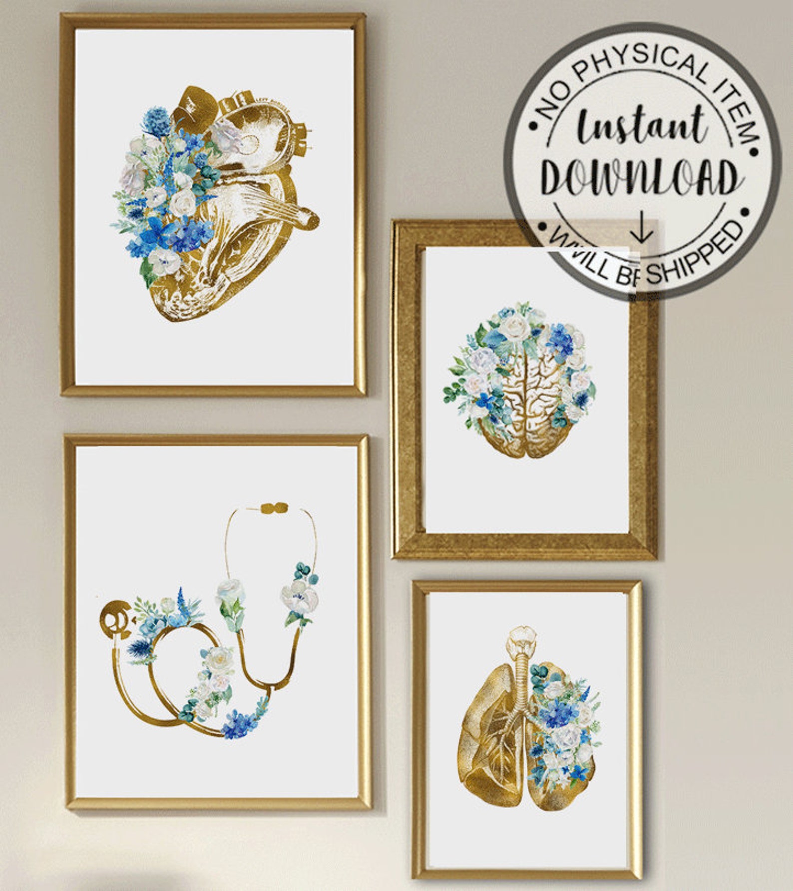 Medical Art Print Anatomy Printable Art Doctor Gift Medical | Etsy