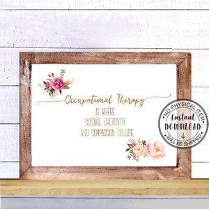 Occupational Therapy Art, Occupational Therapy Gift, Occupational ...