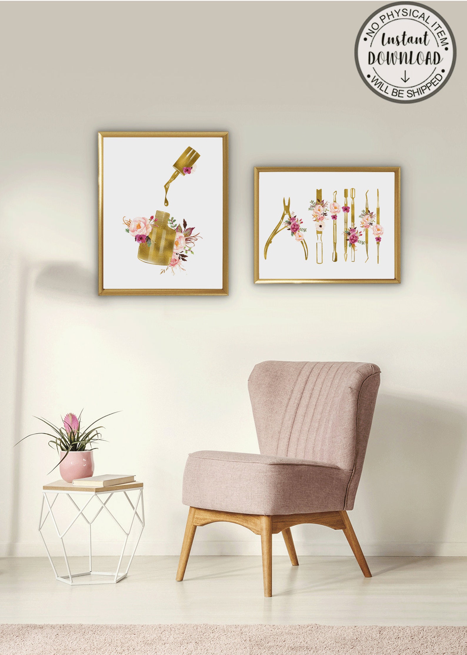 Nail Decor Nail Salon Decor Beauty Salon Decor Nail Room | Etsy