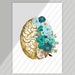 Brain Wall Art, Teal Blue Anatomy Art, Therapist Art Print, Therapy ...