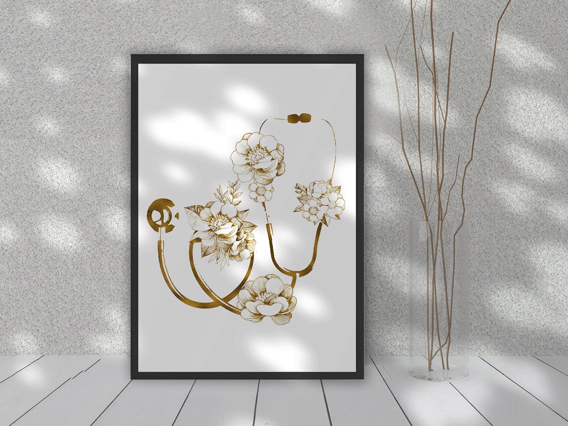Stethoscope Art, Doctor Gift, Doctor Office Wall Art, Doctor Gift Ideas ...