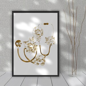 Stethoscope Art, Doctor Gift, Doctor Office Wall Art, Doctor Gift Ideas ...