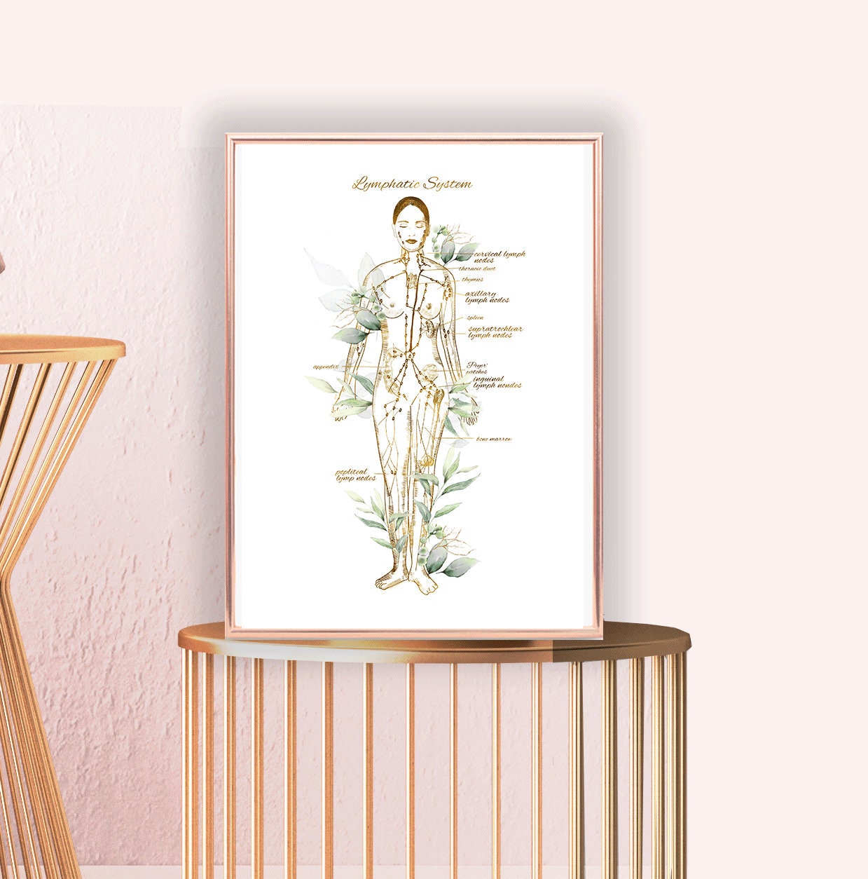 Lymphatic System Art Endocrinology Decor Lymph Nodes Anatomy - Etsy