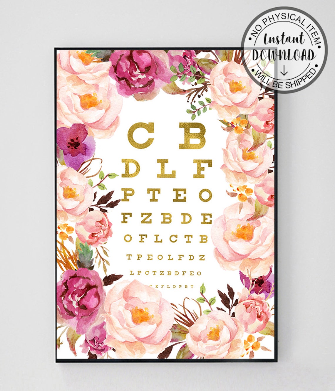 Ophthalmology Optometrist Gift Chart Eye Art Optometry | Etsy