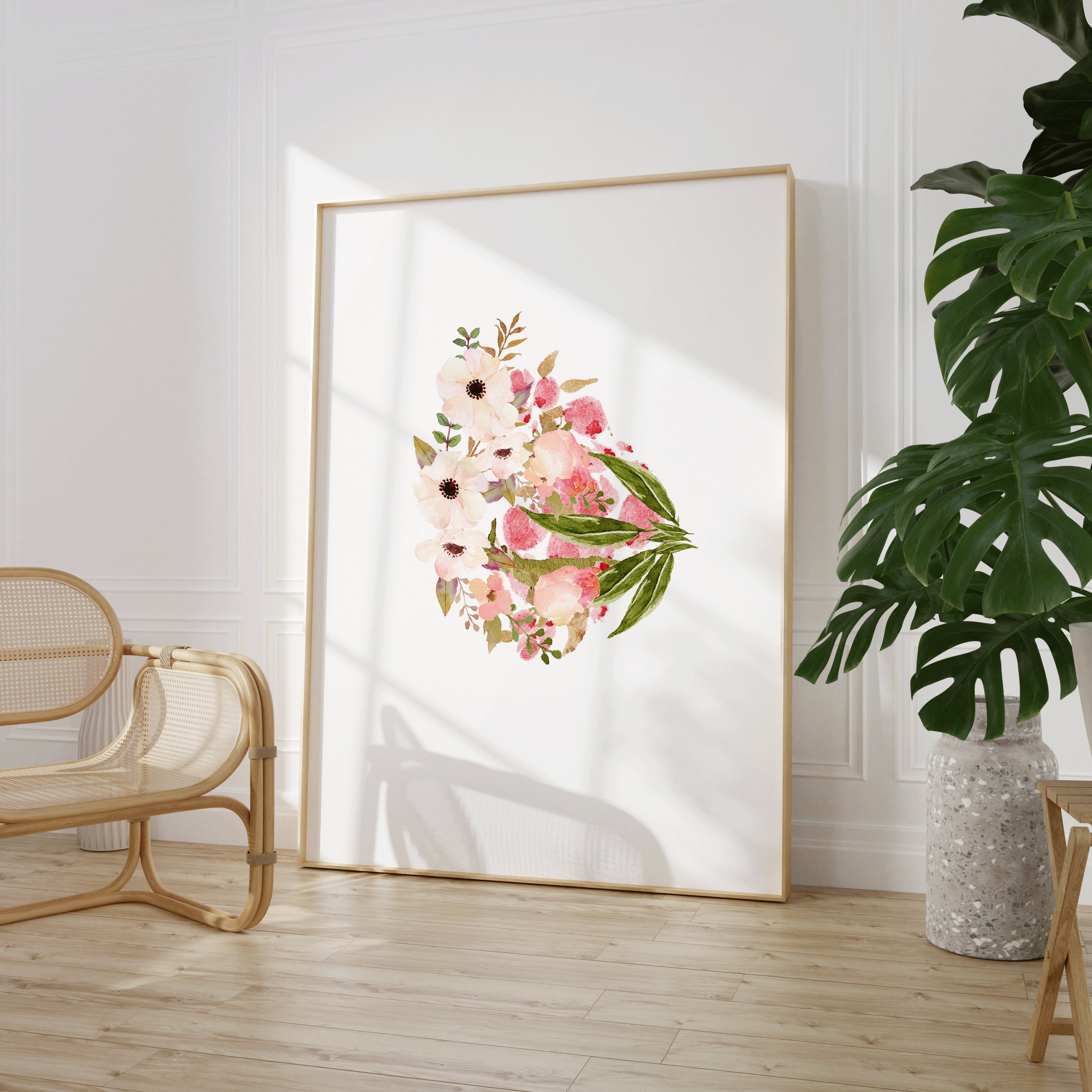 OBGYN Office Decor, Floral Breast Art Print, Lactation Gift, Mammary ...