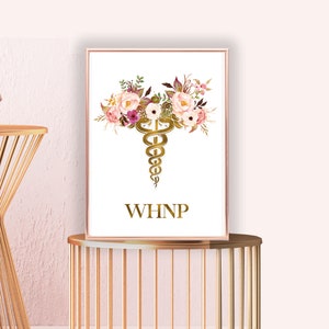 WHNP Caduceus Art, Women’s Health, Nurse Practitioner Gift, Midwife Art ...