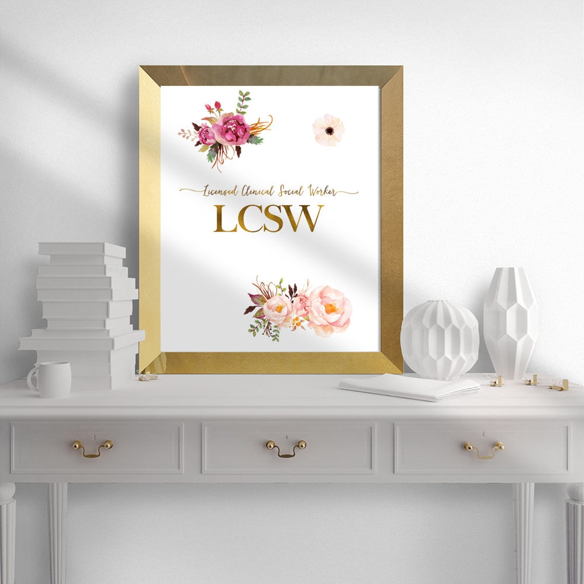 LCSW Gift, Lisenced Clinical Social Worker Gift, Social Work Wall Art ...