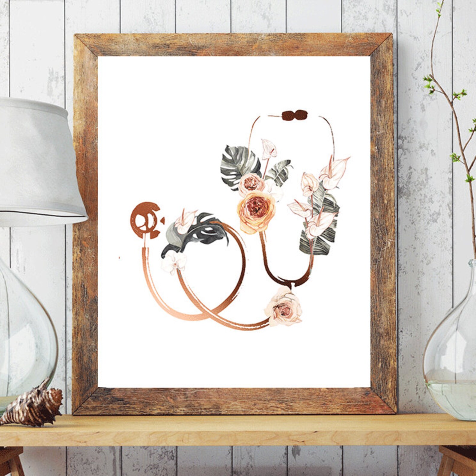 Medical Art Prints Stethoscope Art EKG Art Doctor Gift - Etsy