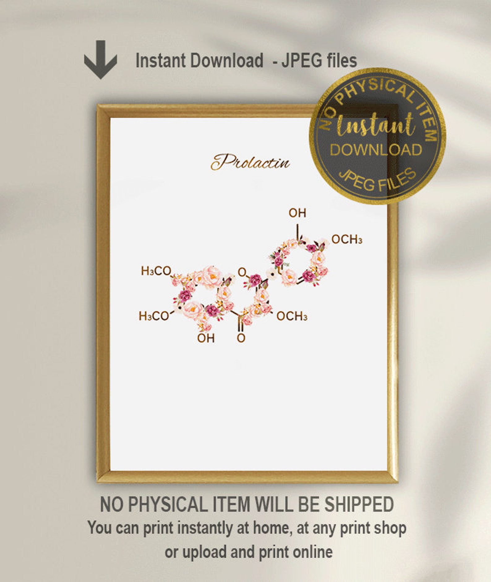 Prolactin Molecule Print Prolactin Art Midwife Gift Doula | Etsy