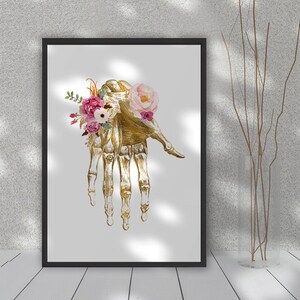 Human Hand, Anatomy Poster, Orthopedic Office Wall Art, Physiotherapist ...