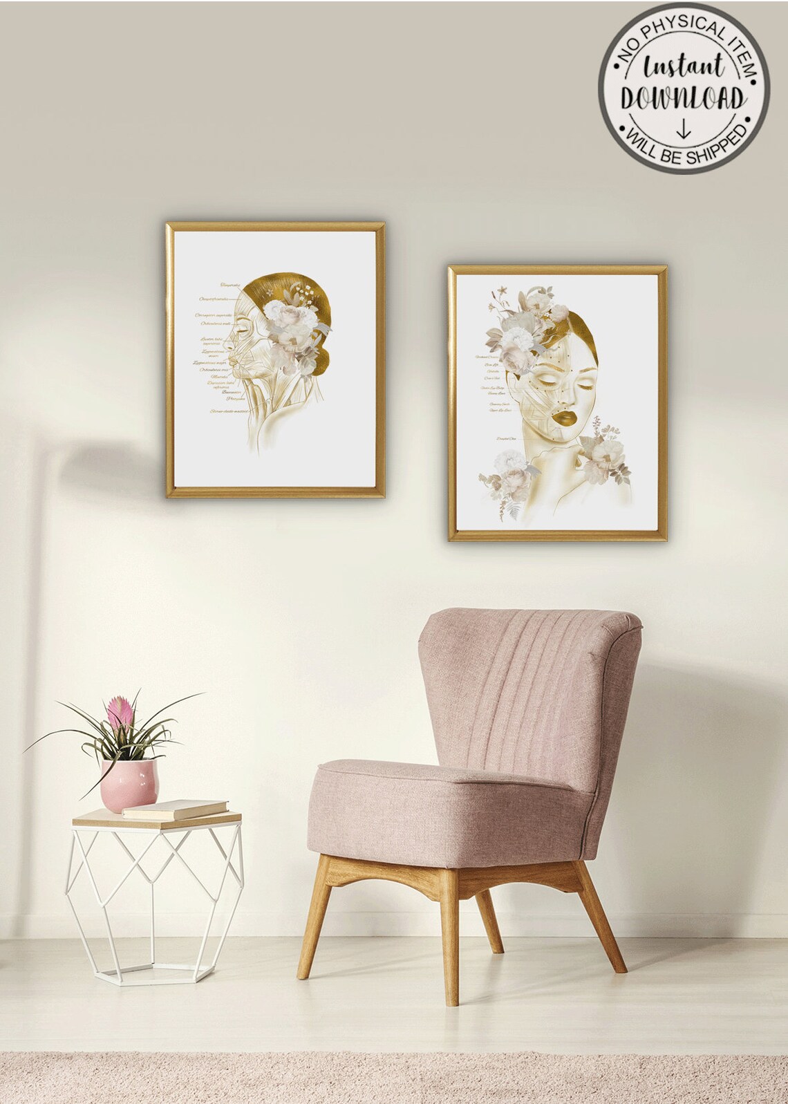 Woman Facial Muscles Posters Human Anatomy Printable Art - Etsy