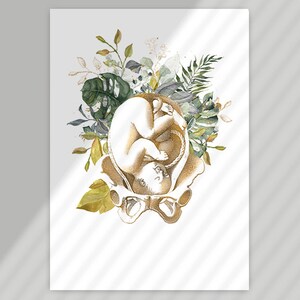 Midwife Art, Pregnancy Art Print, Doula Gift, Midwife Office Decor ...