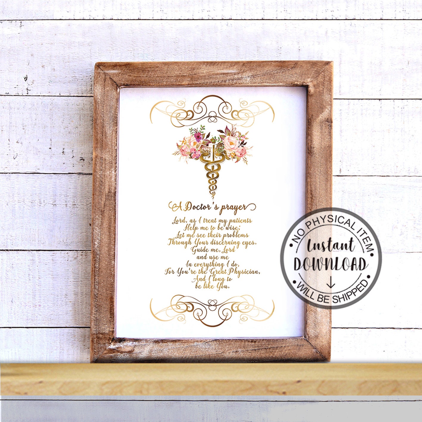 Doctor Prayer Art Print, Doctor Graduation Gift, Doctor Gift, Doctor ...