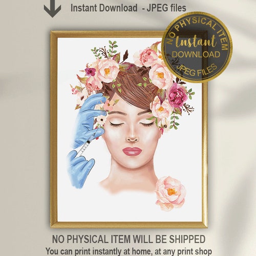 Botox Injection Points Art Esthetician Print Dermatology - Etsy