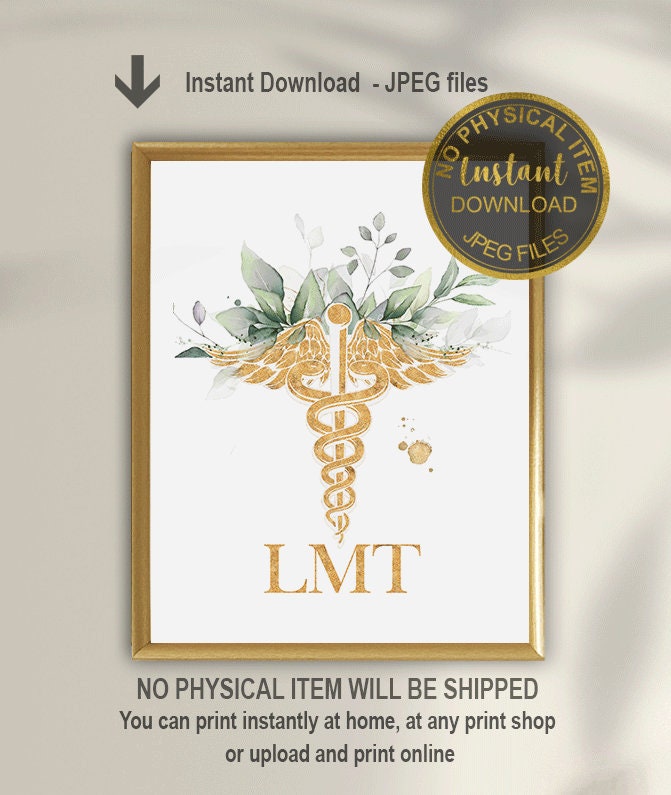 LMT Caduceus Print Licensed Massage Therapist Massage | Etsy LMT Caduceus Print Licensed Massage Therapist Massage | Etsy