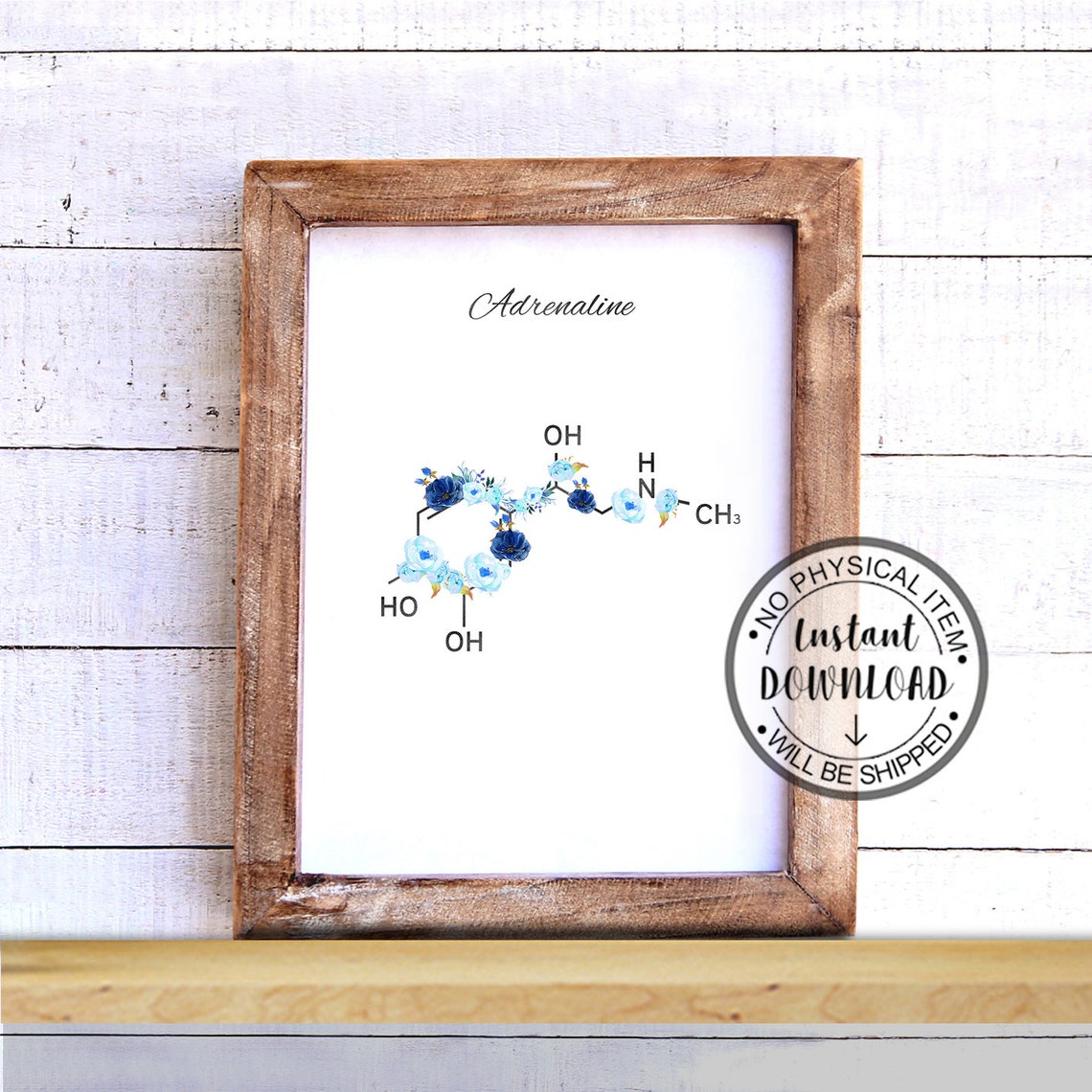 Adrenaline Molecule, Chemistry Gift, Adrenaline Poster, Neurochemistry ...