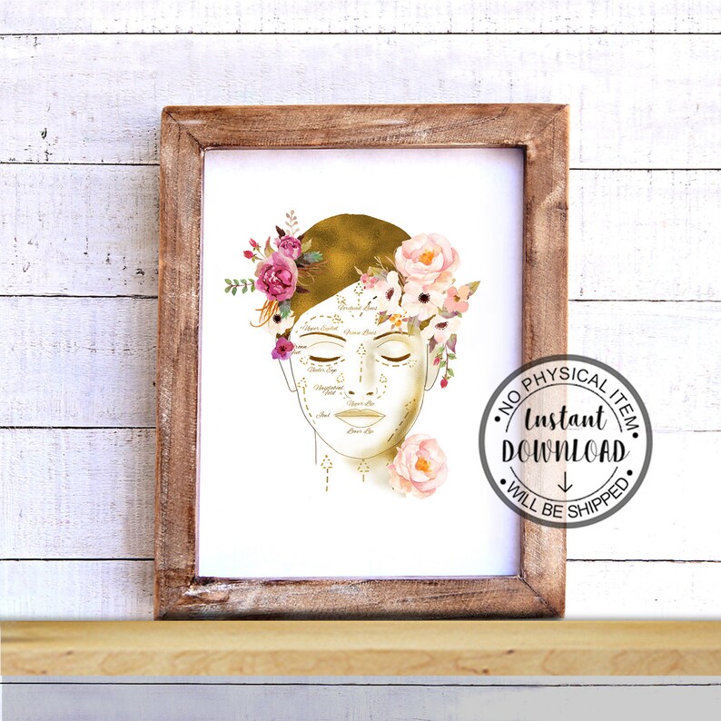 Dermal Fillers Face Map Poster Cosmetic Art Print Plastic - Etsy France