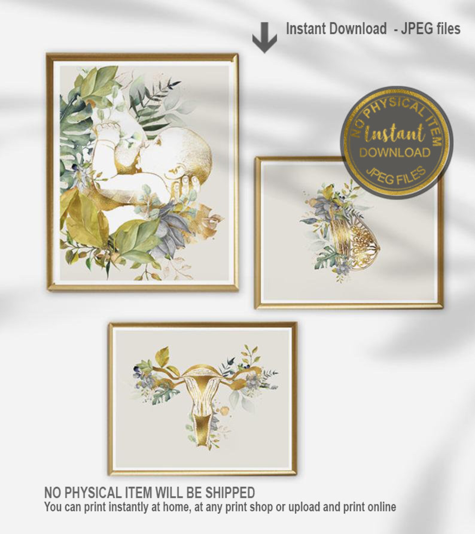 Uterus Art Midwife Gift Uterus Wall Art Breastfeeding - Etsy