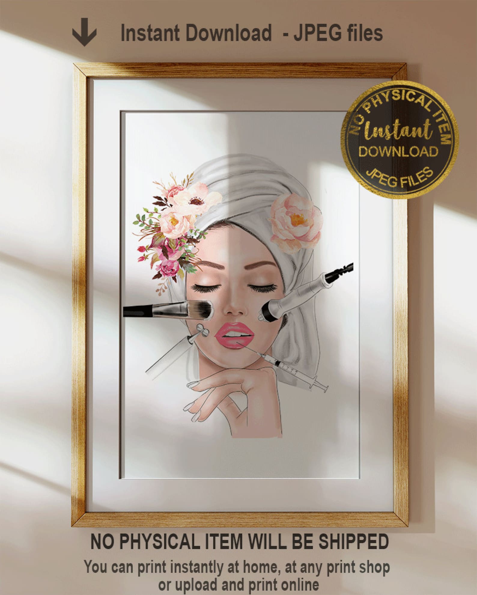 Beauty Salon Wall Decor Print | Esthetician Spa Art for Facial Room ...