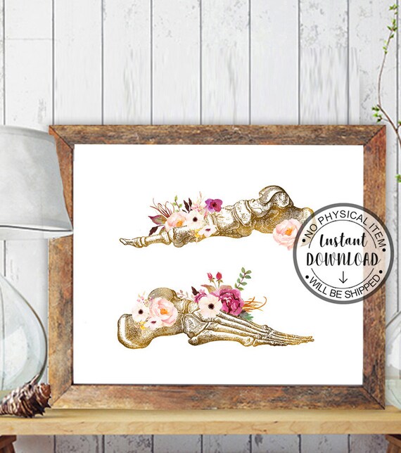 Podiatrist Gift Feet Anatomy Feet Art Chiropractor Office | Etsy
