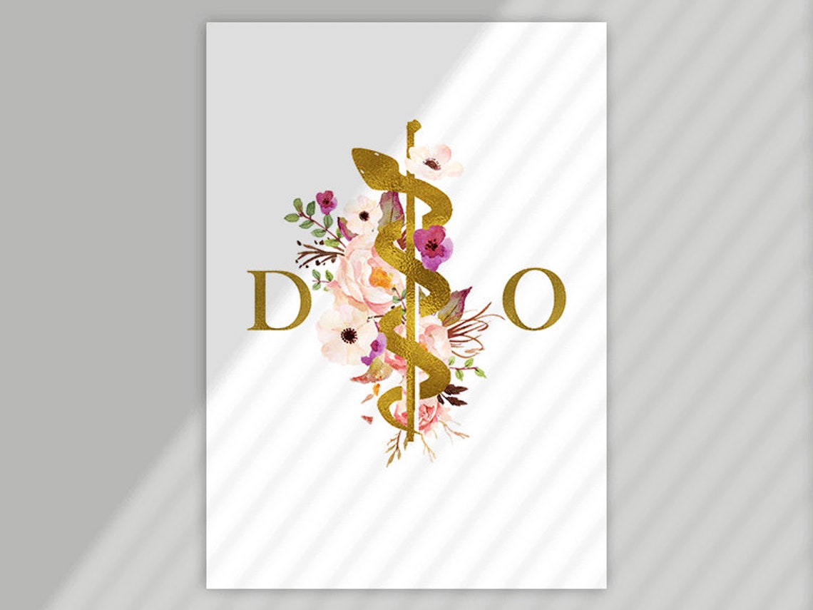 Doctor of Osteopathic Medicine Print DO Caduceus Print DO - Etsy