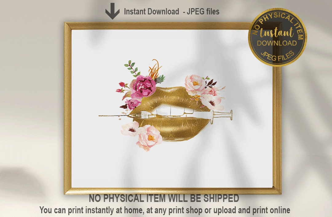 Lip Injection Art Beauty Salon Decor Spa Decoration - Etsy