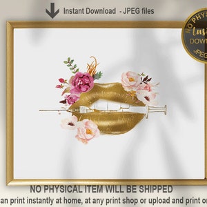 Lip Injection Art Beauty Salon Decor Spa Decoration - Etsy