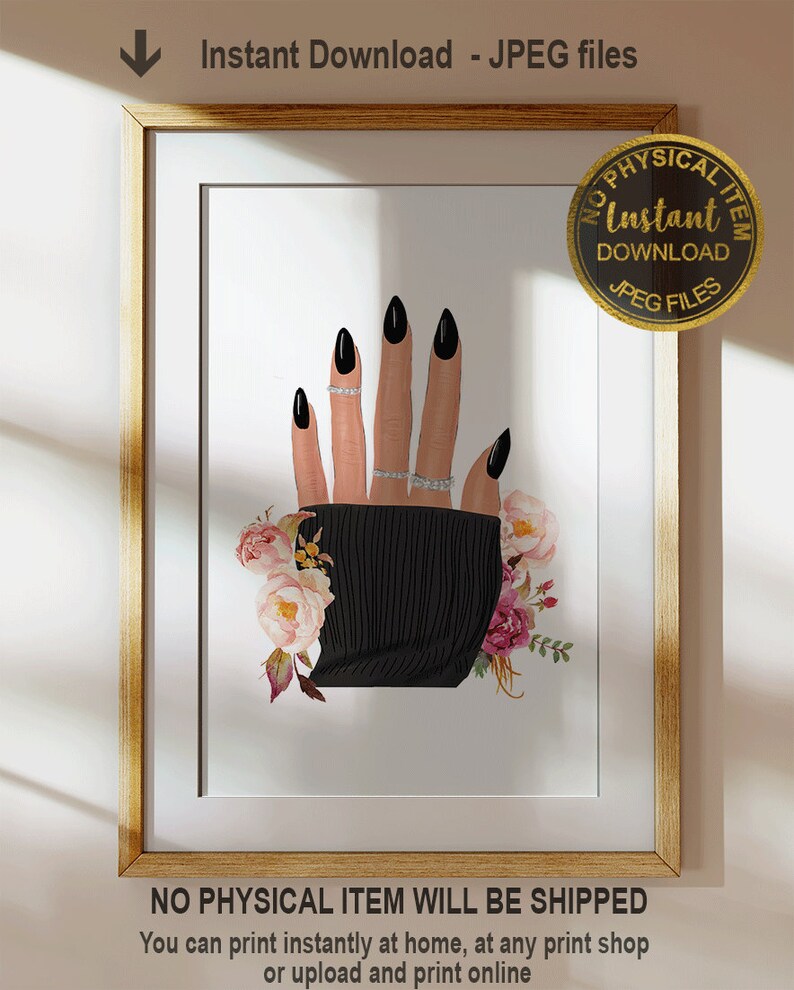 Nail Salon Poster, Manicure Wall Art for Nail Tech Studio, Professional ...