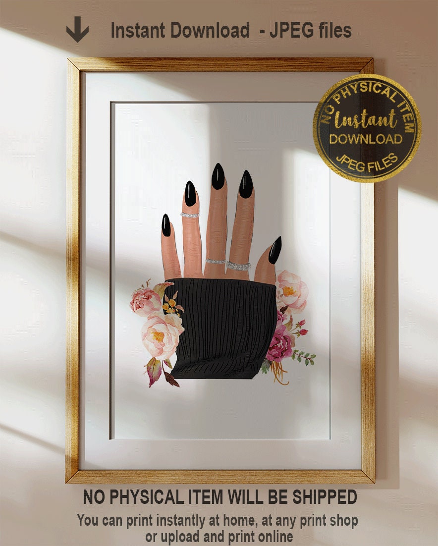 Nail Salon Poster, Manicure Wall Art for Nail Tech Studio, Professional ...