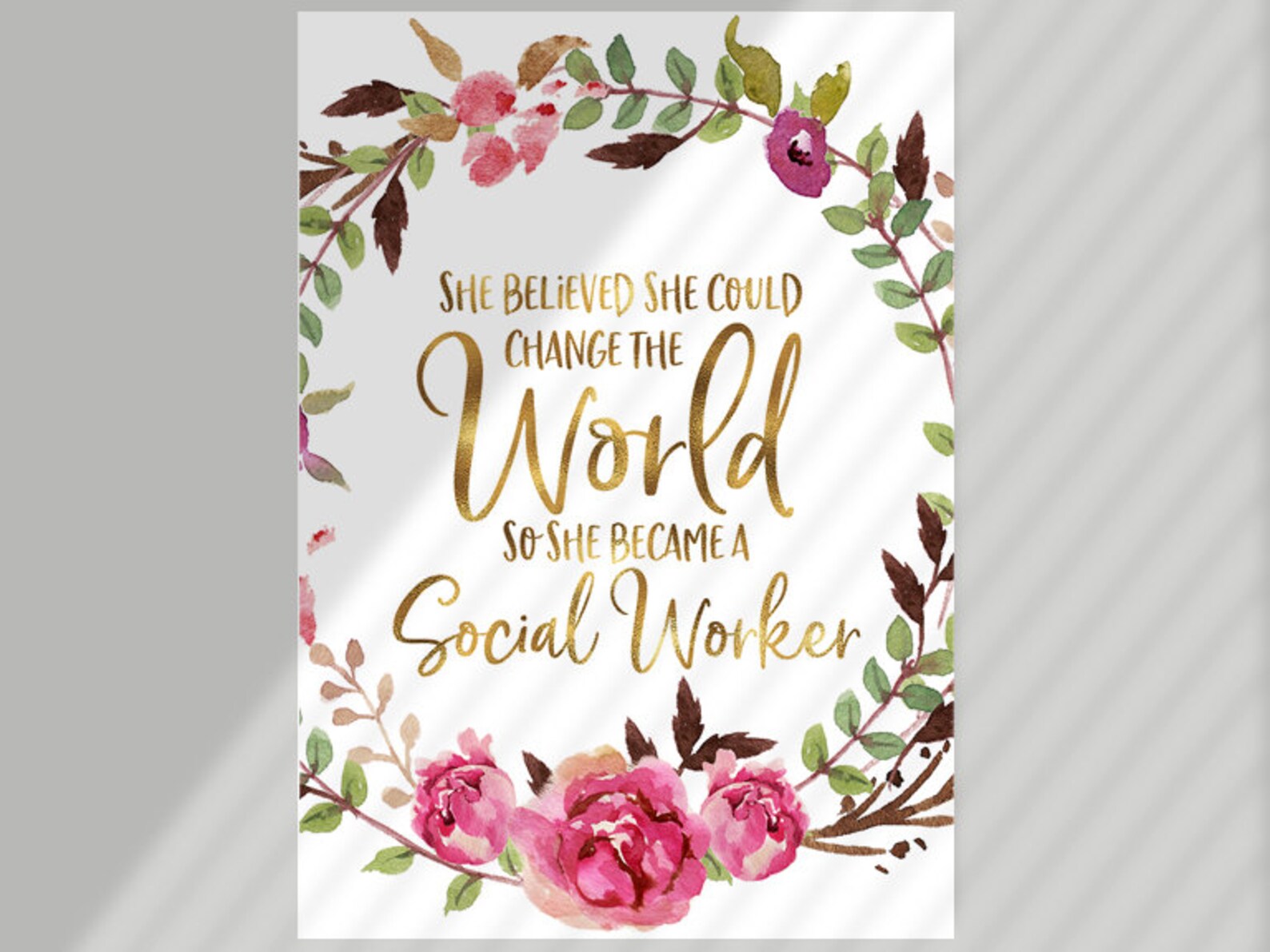 Social Worker Office Decor Social Worker Graduation Gift | Etsy