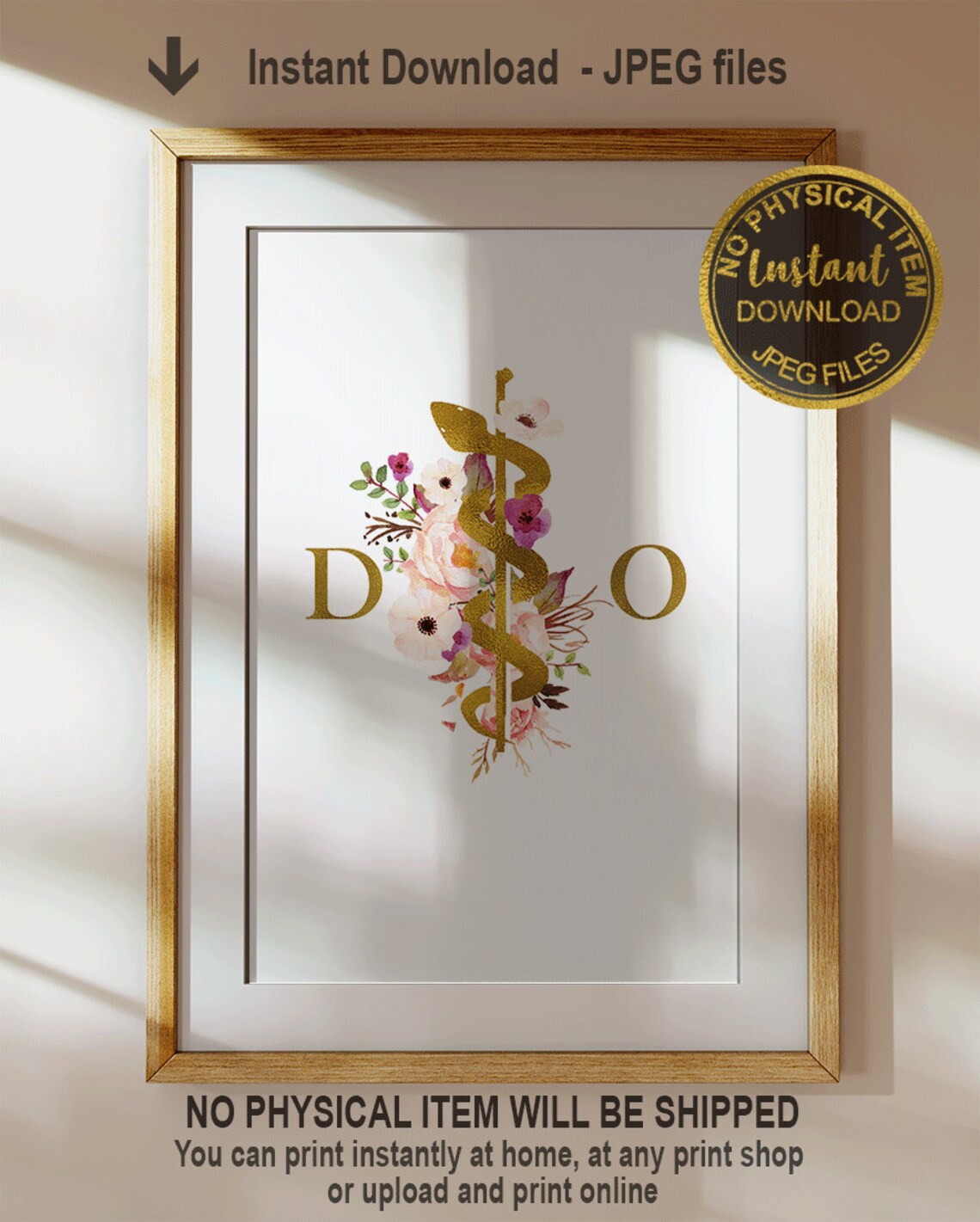 Doctor of Osteopathic Medicine Print DO Caduceus Print DO - Etsy