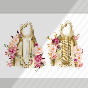 Tooth Implant Anatomy Art, Dentist Gift, Dentist Anatomy Art, Dentist ...