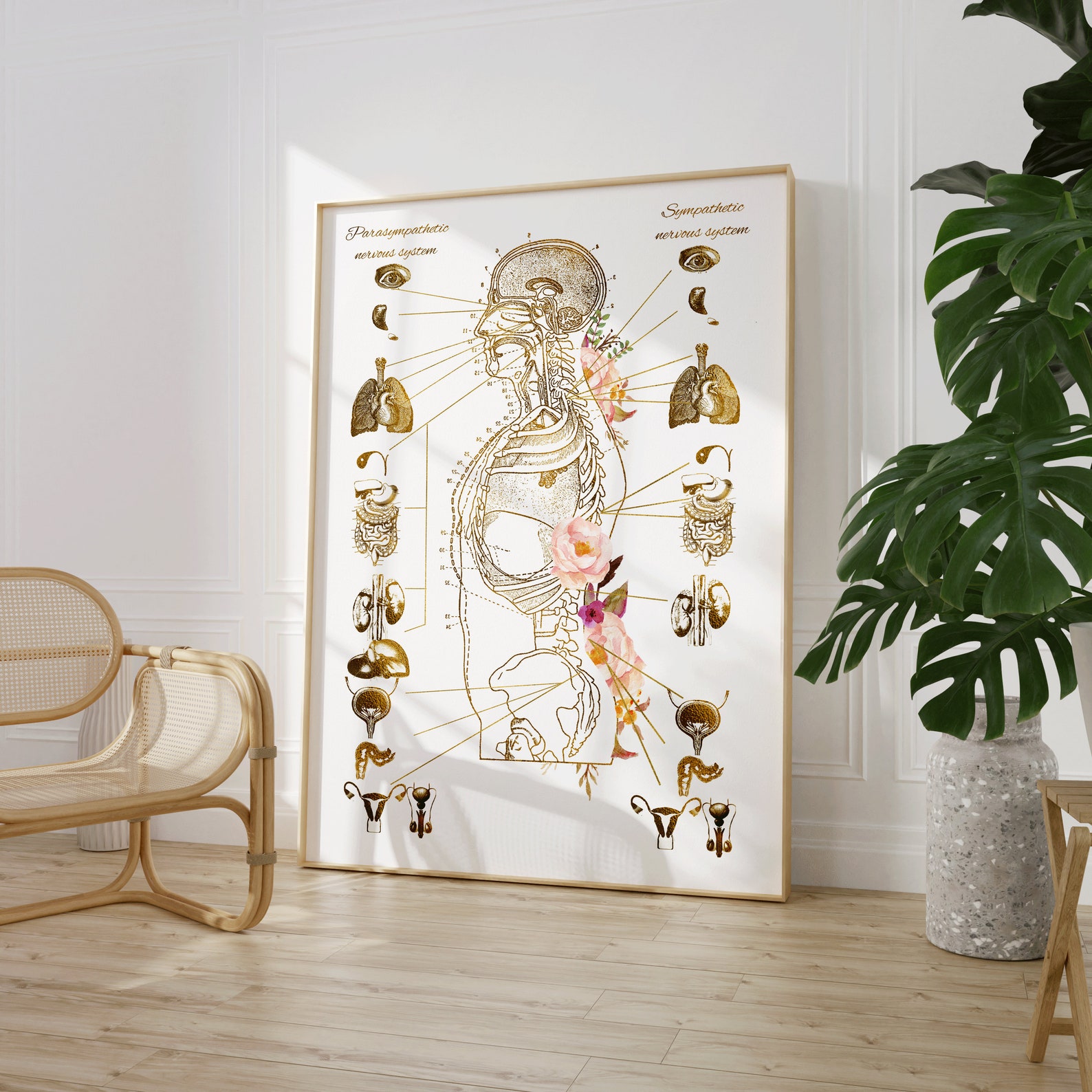 Autonomic Nervous System Print, Neuroscience Art, Neuroscience Gift ...