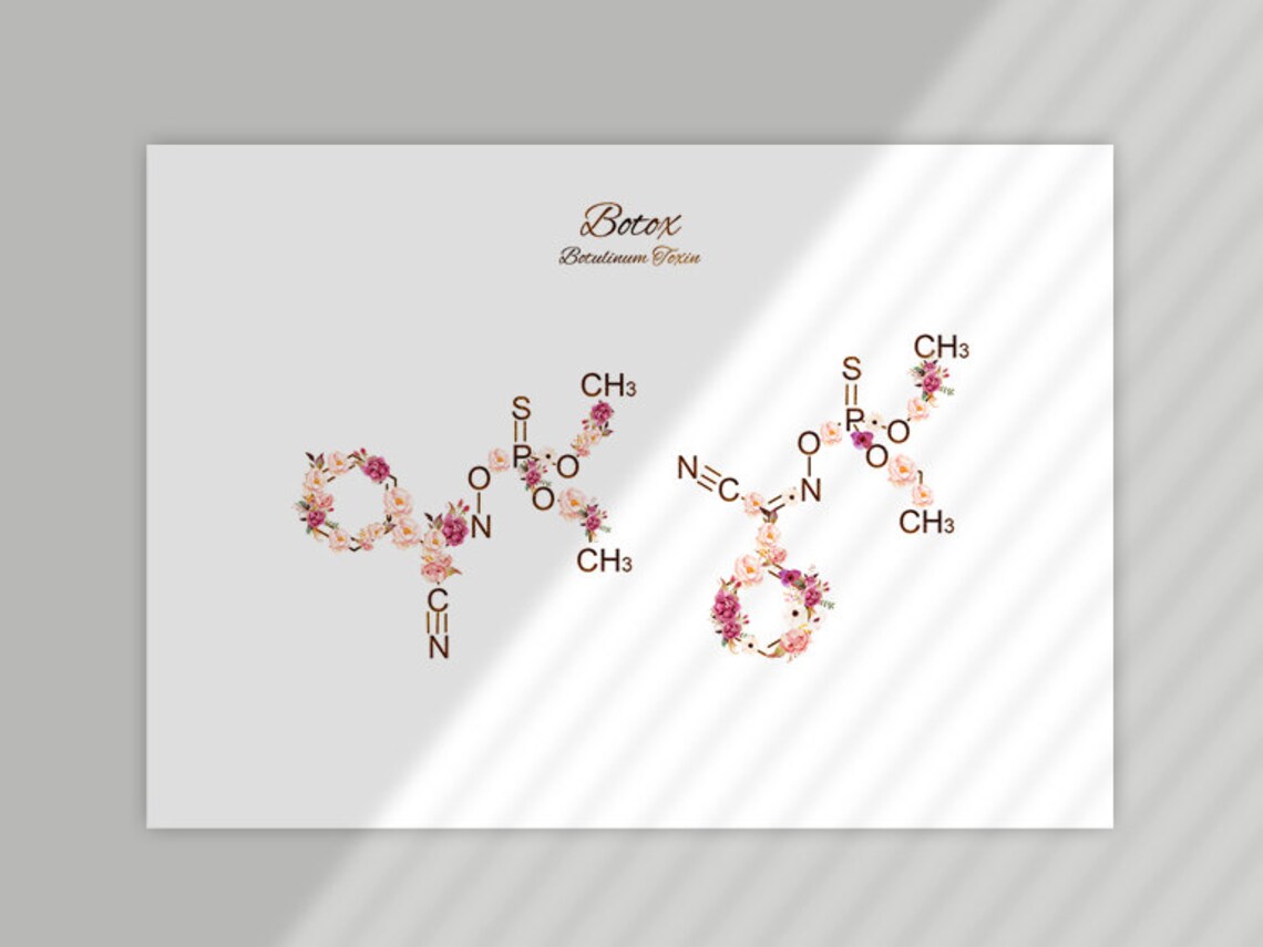 Botulinum Toxin Molecule Botox Molecule Dermatologist Gift | Etsy