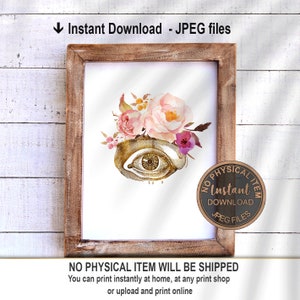 Eye Art Print, Printable Medical Art, Eye Print, Vintage Medical Print ...