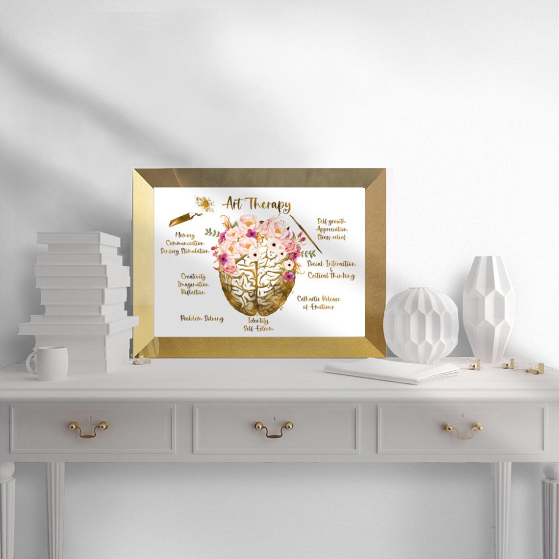 Art Therapist Gift, Art Therapy Wall Art, Mental Health Office Decor ...